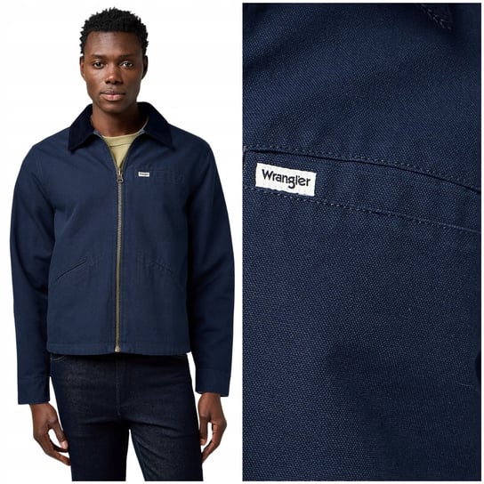 Wrangler UTILITY JACKET Navy dwustronna kurtka męska bawełniana katana ...