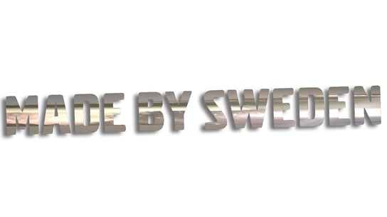 Wycinana naklejka MADE BY SWEDEN - SZWECJA do Saab Scania Volvo kolory ...