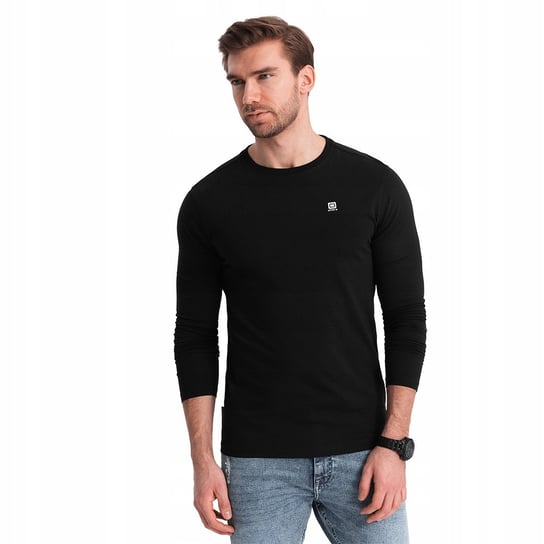 Wygodny longsleeve męski bawełniany czarny modny Ombre V3 OM-LSCL-0102 S - Ombre | Moda Sklep ...