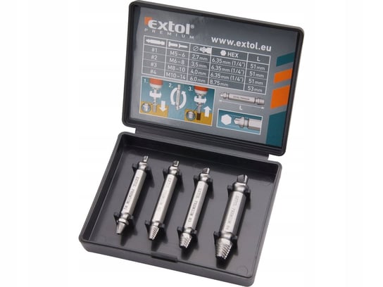 Wykrętaki do zerwanych śrub M5-M14 EXTOL - EXTOL SPORT | Sklep EMPIK.COM