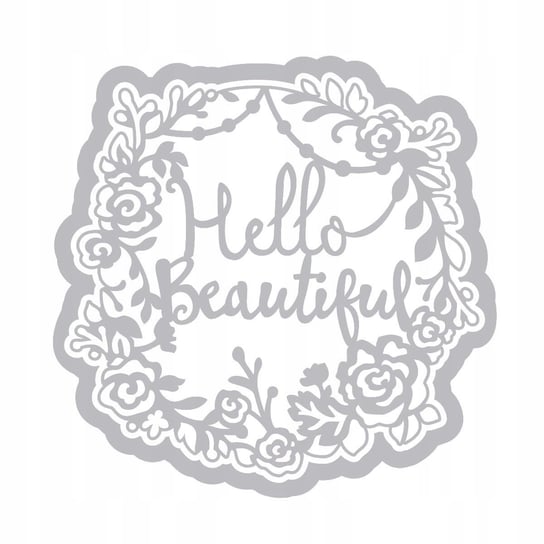 WYKROJNIK do papieru Sizzix Thinlits Hello Beautiful napis w ramce / ażur - Sizzix | Sklep EMPIK.COM