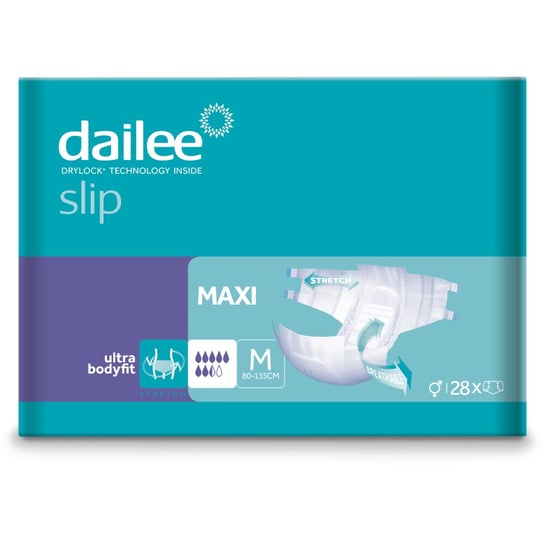 Wyrób medyczny, Dailee Slip Maxi M, 112x Pieluchomajtki Rozmiar M, 4 ...