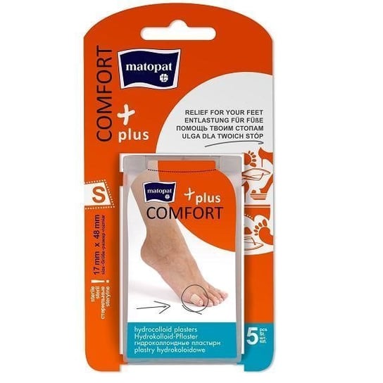 Wyrób medyczny, Matopat Comfort Plus, plastry na pęcherze S 17x48 mm, 5 ...