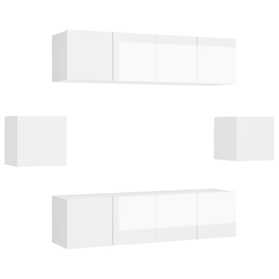 Wysoki połysk, biała szafka TV, wymiary: 60x30x30c - Inna marka | Sklep EMPIK.COM