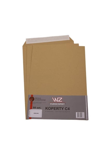 Wz Eurocopert, Koperta C4 z paskiem, brązowa - WZ EUROCOPERT | Sklep EMPIK.COM