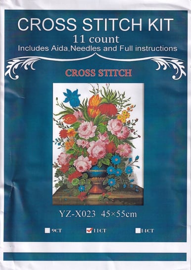 X023 DIY haft krzyżykowy zestaw nadruk 40x50 kwiaty - Inna marka | Sklep EMPIK.COM
