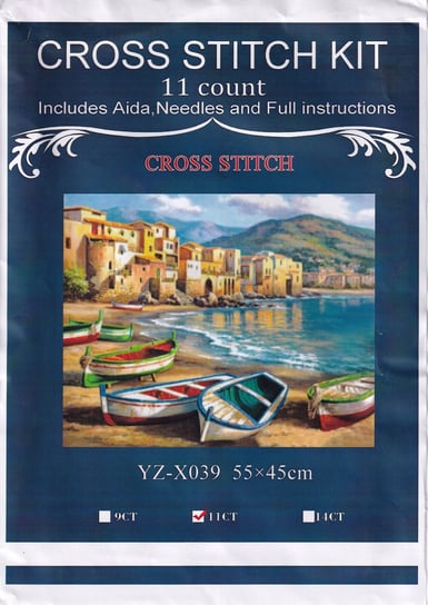 X039 DIY haft krzyżykowy zestaw nadruk 50x40 woda - Inna marka | Sklep EMPIK.COM