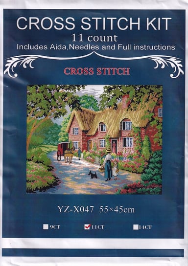X047 DIY haft krzyżykowy zestaw nadruk 50x40 dom - Inna marka | Sklep EMPIK.COM
