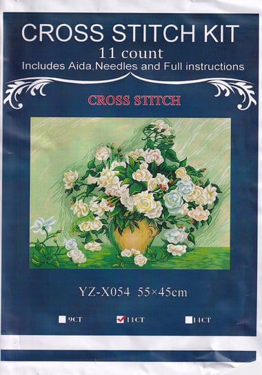 X054 DIY haft krzyżykowy zestaw nadruk 50x40 kwiaty - Inna marka | Sklep EMPIK.COM