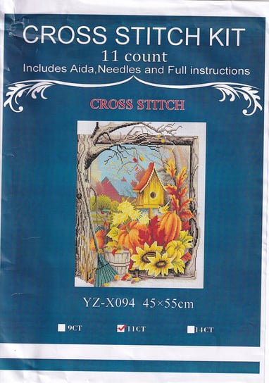 X094 DIY haft krzyżykowy zestaw nadruk 40x50 ogródek - Inna marka | Sklep EMPIK.COM