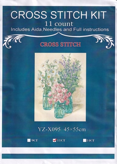 X095 DIY haft krzyżykowy zestaw nadruk 40x50 kwiaty - Inna marka | Sklep EMPIK.COM