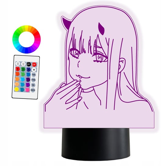 XL Lampka LED 3D DARLING IN THE FRANXX ZERO TWO 16 kolorów + Pilot ...