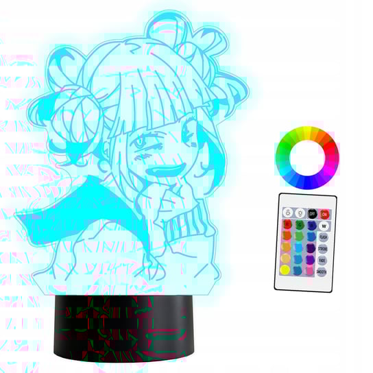 XL Lampka LED 3D My Hero Academia Himiko Toga 16 kolorów + Pilot - Inna ...