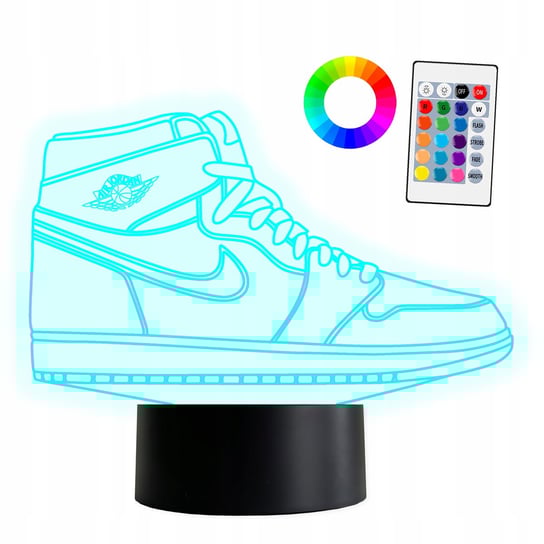 XL Lampka LED 3D Nike Sneaker Hypebeast Air Jordan 16 kolorów + Pilot ...