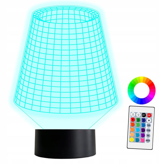XL Lampka Nocna LED 3D Lampa + Pilot 16 kolorów - Inna marka | Sklep ...
