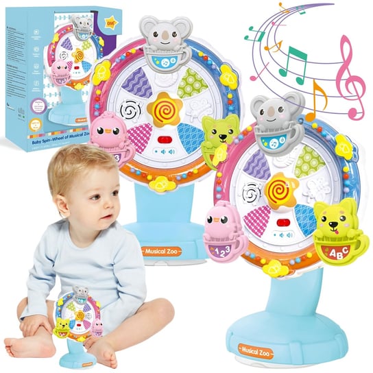 Zabawka Interaktywna Edukacyjna Rozwojowa na Przyssawkę Karuzela ...