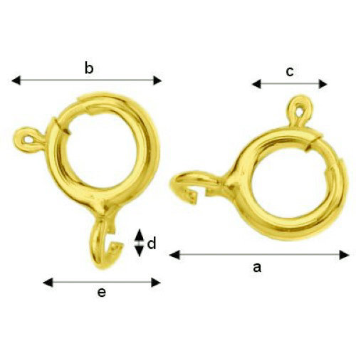 Zapięcia srebro próba 925 AM 5,5 TNMA pozłacane 14 karatowym złotem - 925.pl | Sklep EMPIK.COM