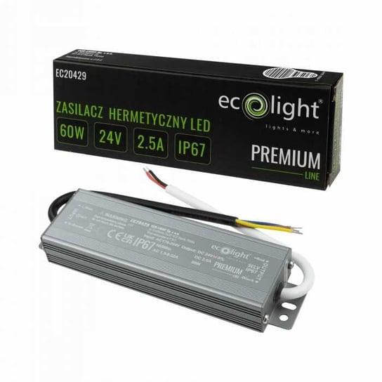 Zasilacz Led 60W 24V 2,5A Hermetyczny Ip67 Premium Ecolight Do Taśm Opraw - Ecolight | Sklep ...