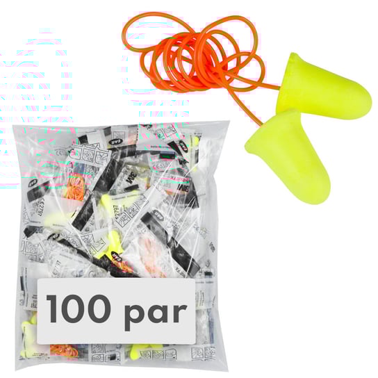 Zatyczki Stopery do Uszu 3M EAR SOFT FX ze sznurkiem 100 Par ...