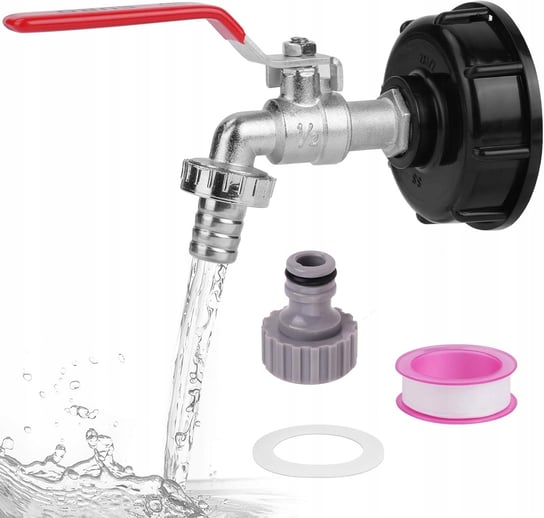 ZAWÓR KRAN KULKOWY OGRODOWY DO BECZKI ZBIORNIKA 1/2" MAUZERA 1000L STAL - Inna marka | Sklep ...