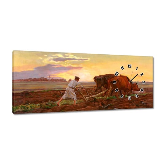 Zegar 100x40cm Chełmoński Orka Wieś Pole - ZeSmakiem | Sklep EMPIK.COM
