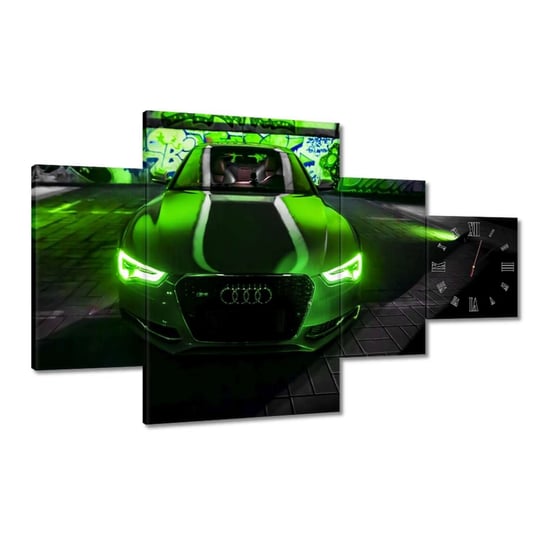 Zegar 130x80cm Limonkowe Audi Samochody - ZeSmakiem | Sklep EMPIK.COM