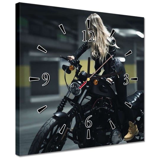 Zegar 30x30cm Blondyna na motorze - ZeSmakiem | Sklep EMPIK.COM