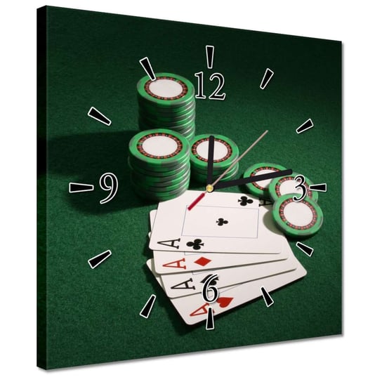 Zegar 30x30cm Kasyno Ruletka Kasrty - ZeSmakiem | Sklep EMPIK.COM