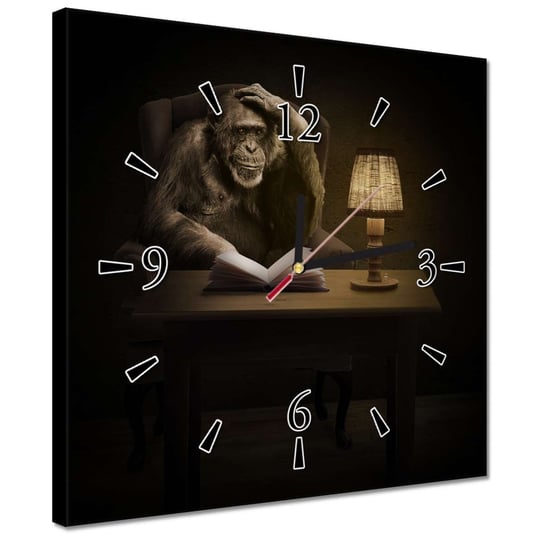 Zegar 30x30cm Szympans Co ja pacze? - ZeSmakiem | Sklep EMPIK.COM