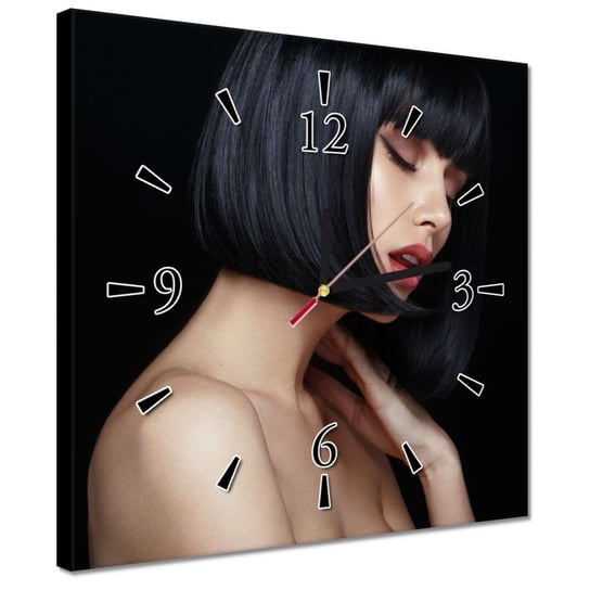 Zegar 30x30cm Zmysłowa modelka Usta - Inna marka | Sklep EMPIK.COM