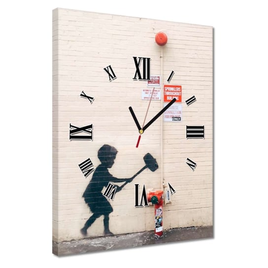 Zegar 30x40cm Banksy Hydrant Graffiti - ZeSmakiem | Sklep EMPIK.COM