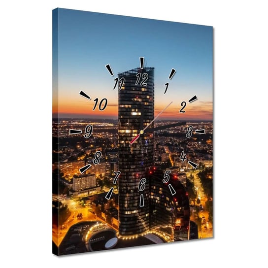 Zegar 30x40cm Wrocław noc panorama - ZeSmakiem | Sklep EMPIK.COM