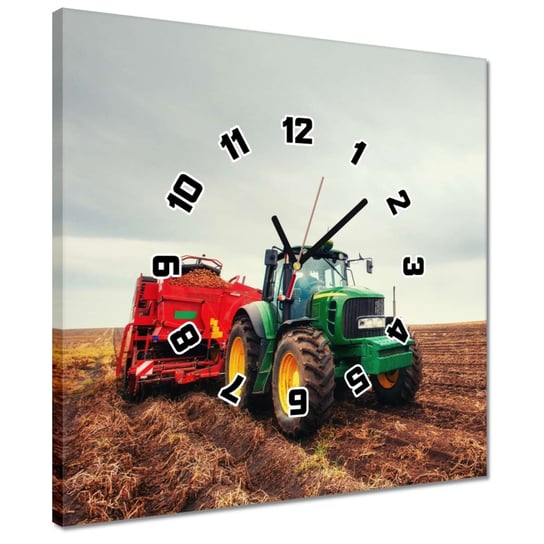 Zegar 40x40cm Ciągnik orka pole rolnik - ZeSmakiem | Sklep EMPIK.COM