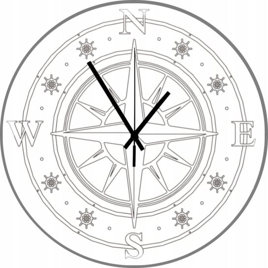 Zegar Ścienny Dekoracyjny Kompas Róża Wiatrów 45 cm - Inna marka ...
