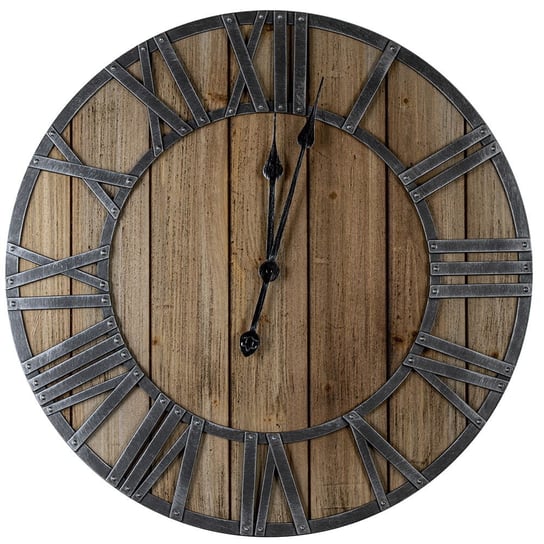 Zegar Ścienny Okrągły Roman 60 Cm Drewniany Loft Deco4Home - Deco4Home ...