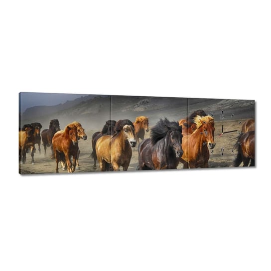 Zegar Stado koni, 120x40cm - ZeSmakiem | Sklep EMPIK.COM