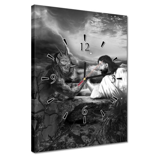 Zegar Walka Dobra ze Złem, 30x40cm - ZeSmakiem | Sklep EMPIK.COM