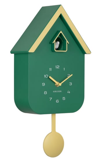 Zegar z kukułką i wahadłem Karlsson KA6081GR zielony Color Cuckoo ...