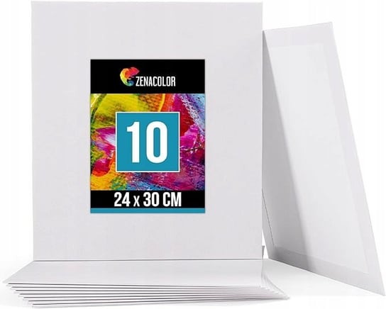 Zestaw 10 Szt Płótno do Malowania 24 x 30 A4 100% Bawełna - Zenacolor ...