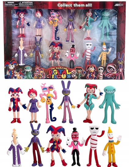 Zestaw 12 Figurek The Amazing Digital Circus Cyfrowy Cyrk ...