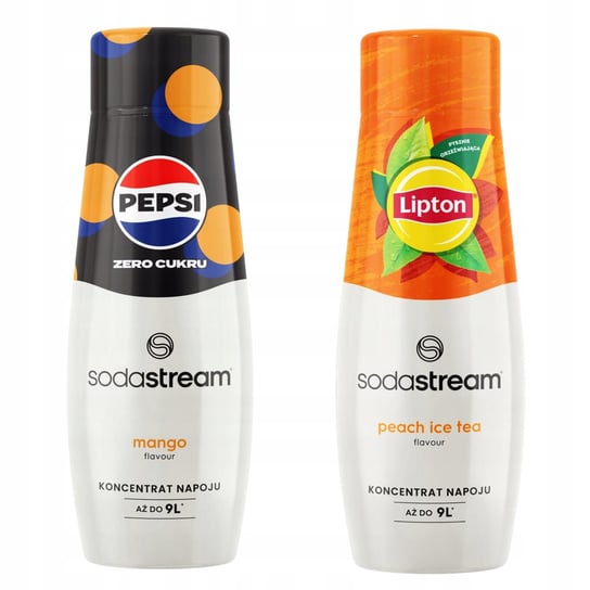 Zestaw 2 koncentratów. Sodastream Pepsi MAX Mango + Lipton Ice Tea ...