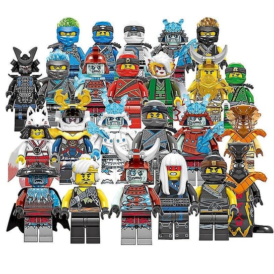 Zestaw 24 figurek Ninja Mini Kai Jay Sensei Wu Master Building Blocks ...