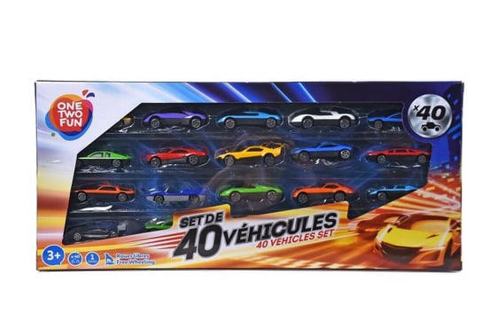 Zestaw 40 Samochodów + Tor One Two Fun 3+ - One Two Fun | Sklep EMPIK.COM