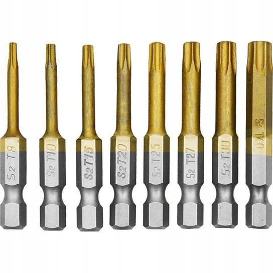 Zestaw bitów Torx TX8-TX40 50 mm 1/4" 8 szt. Falon-Tech - Falon-Tech ...