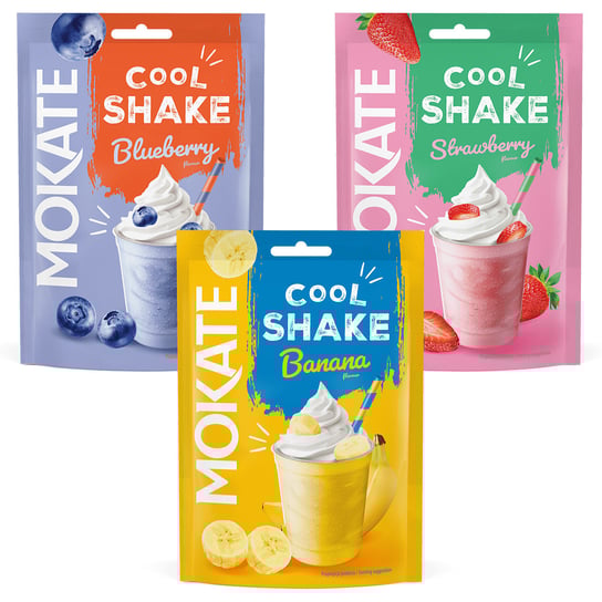 Zestaw Cool Milk Shake Truskawka Jagoda Banan Na Zimno Mleczny Mokate ...