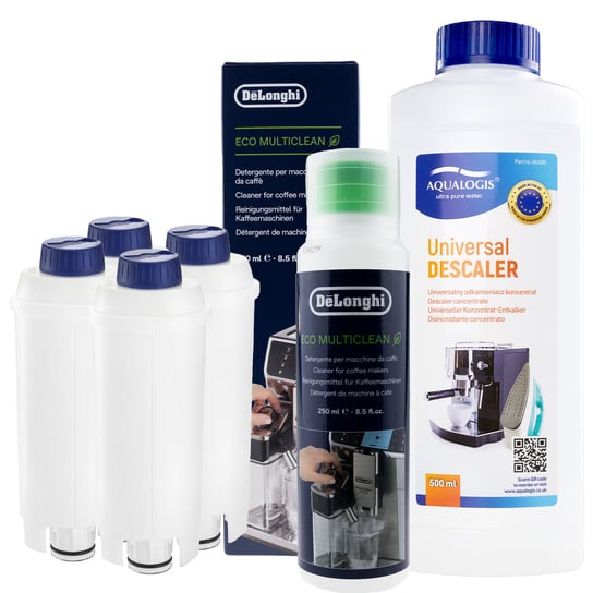Zestaw Delonghi - AL-S002 4szt, MultiClean DLSC550, Uniwersalny Odkamieniacz 500ml - Aqualogis ...