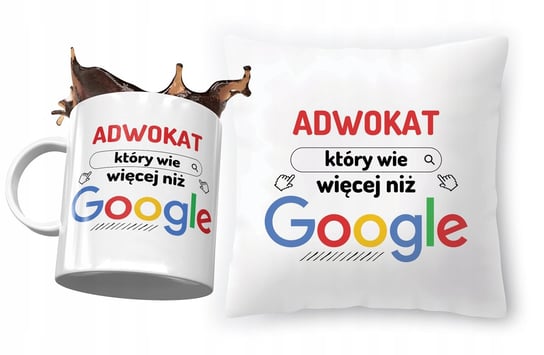 Zestaw Dla Adwokata Poduszka + Kubek na Prezent z Nadrukiem ze Zdjęciem - PoliDraw | Sklep EMPIK.COM