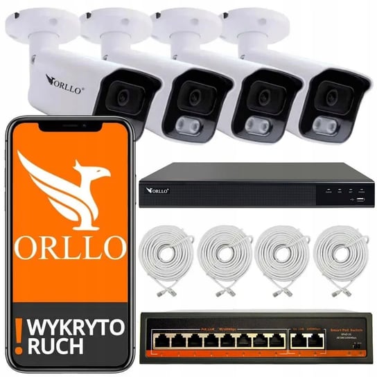 Zestaw do Monitoringu 4 Kamery IP POE Sensor SONY 5Mpix ORLLO POESET 4 ...