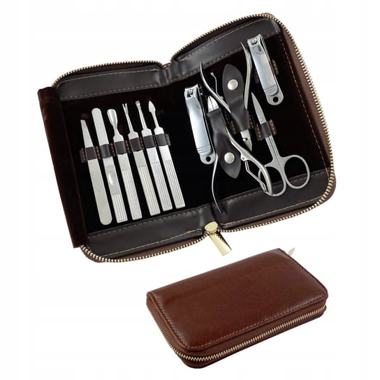 ZESTAW DO PAZNOKCI MANICURE I PEDICURE ETUI 11BR | Sklep EMPIK.COM