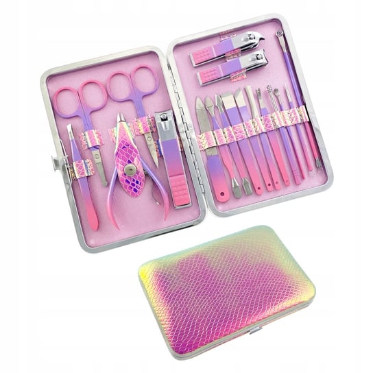ZESTAW DO PAZNOKCI MANICURE I PEDICURE ETUI 18PV | Sklep EMPIK.COM